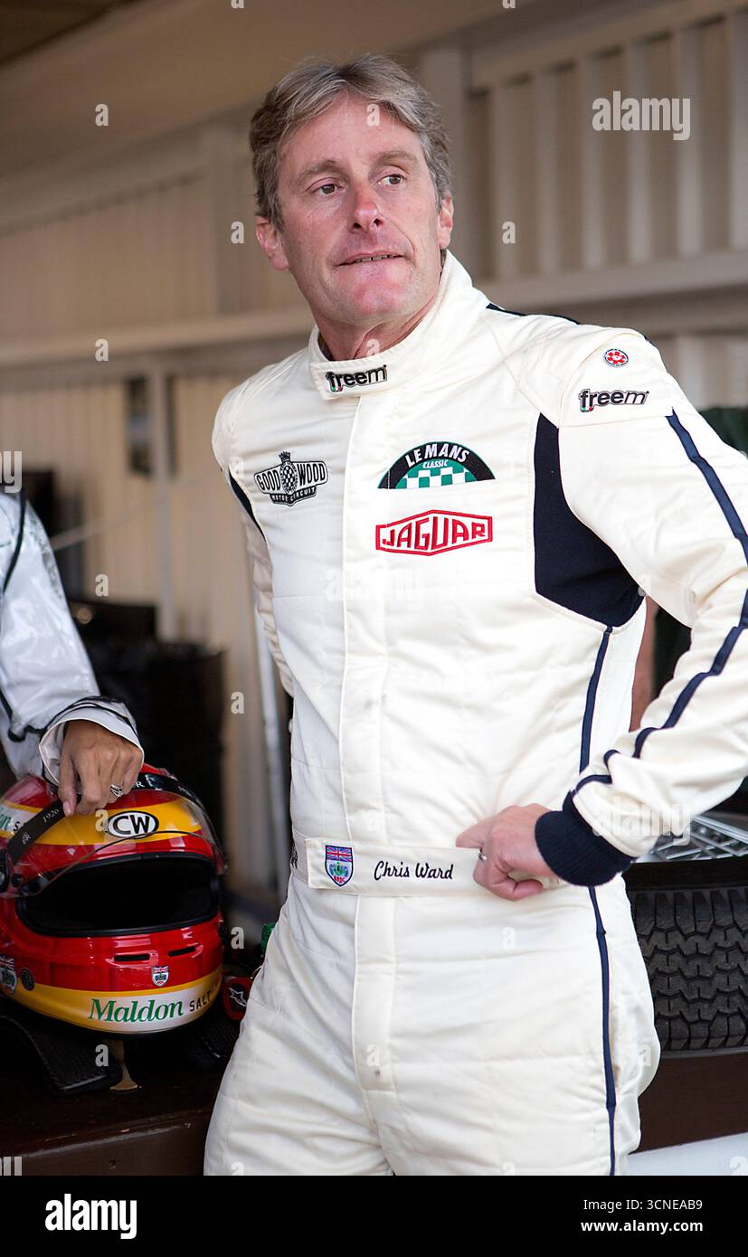 Chris Ward, racing driver, at the Goodwood Revival 12th Sept 2025 Stock ...