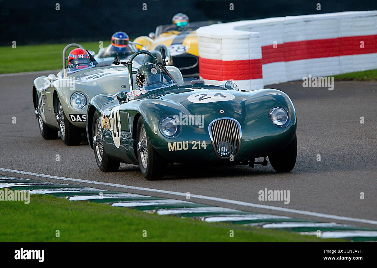 1952 Jaguar C-type driven in The Freddie Memorial Trophy by Chris Ward ...