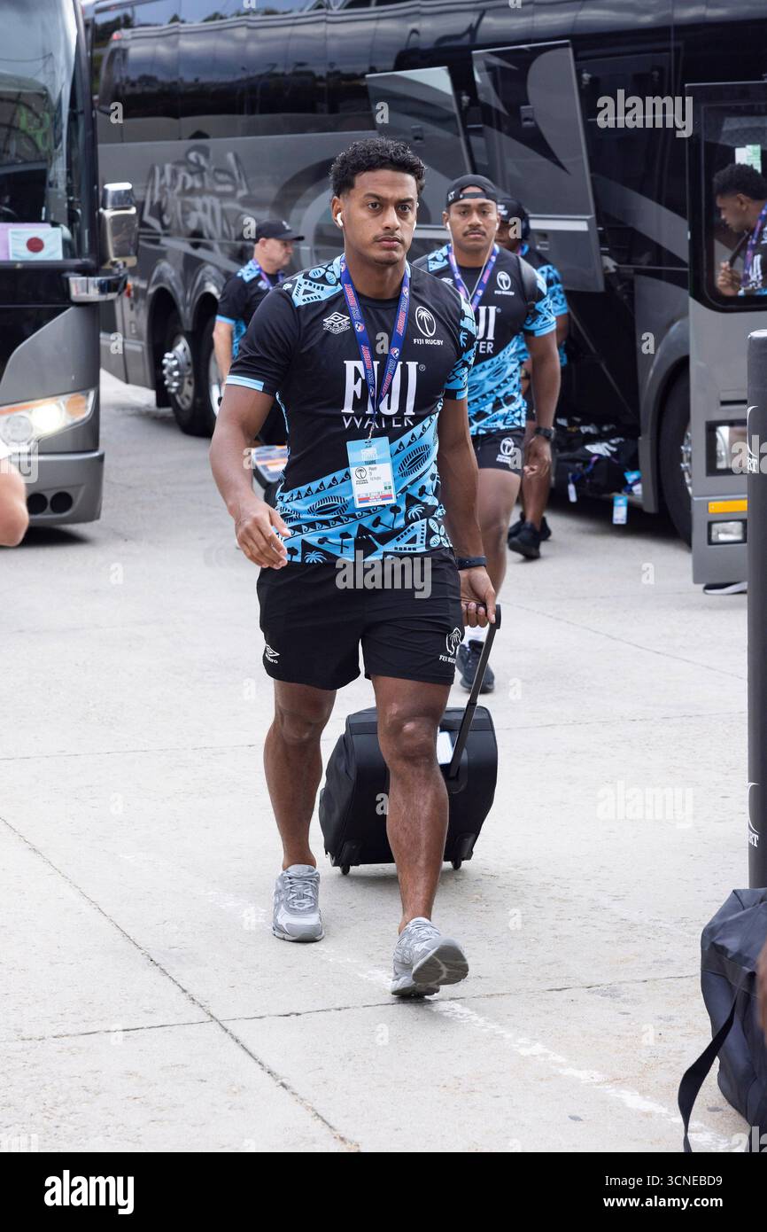Fiji's Sam Wye arrives before the Pacific Nations Cup final rugby match ...