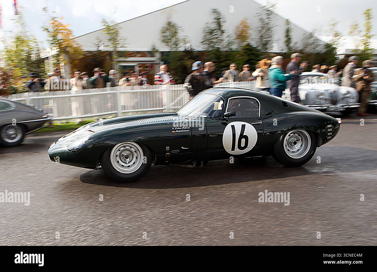 1963 Jaguar E-Type Lightweight 'Lowdrag' coupe driven by Lukas Halusa ...