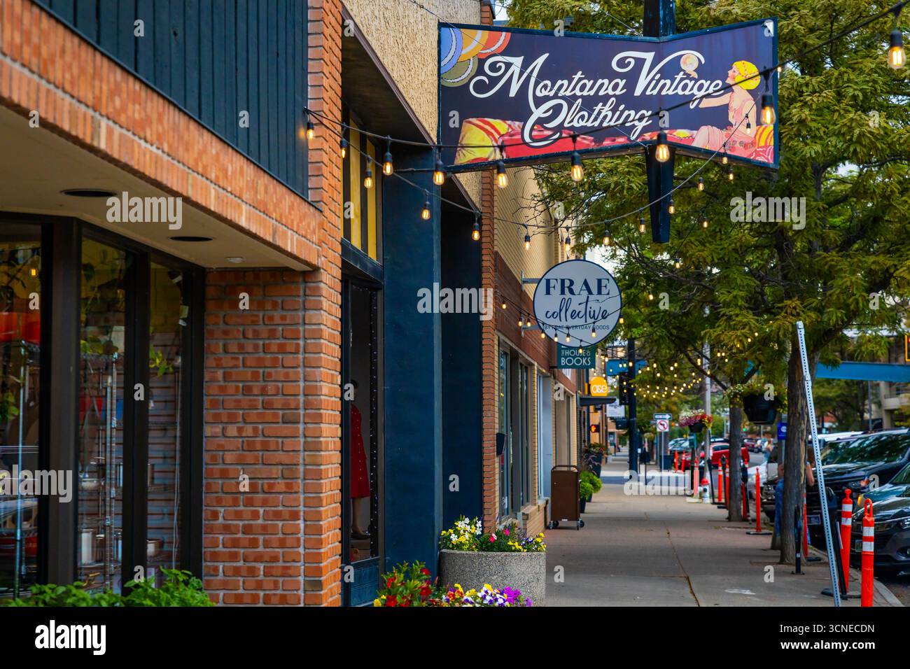 Billings, MT, USA - July 25 2025: A vibrant street view of downtown ...