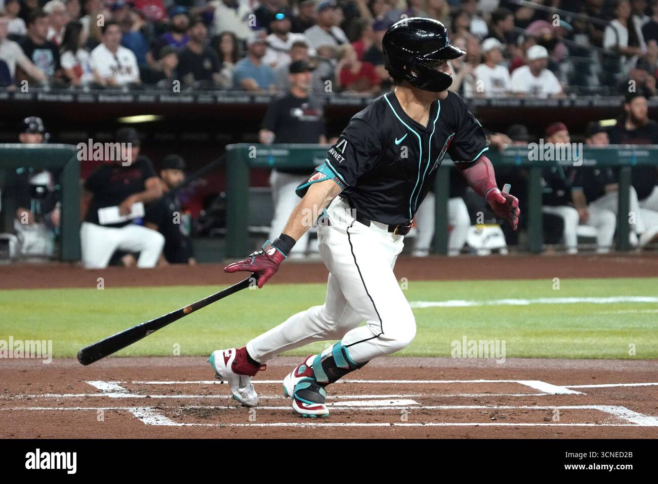 Arizona Diamondbacks' Corbin Carroll hits an RBI single against the ...