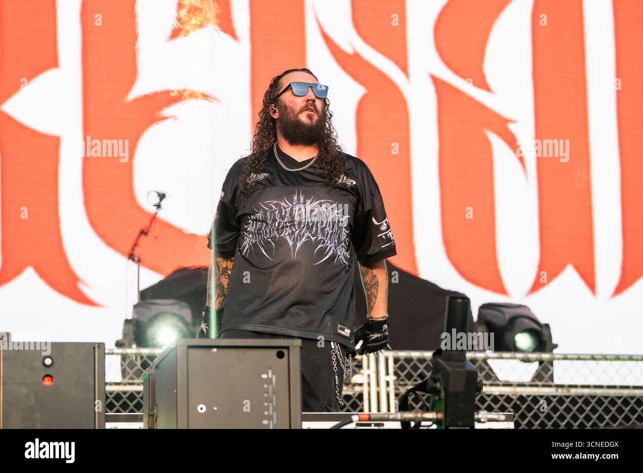 Eric Vanlerberghe of I Prevail performs during Louder Than Life music ...