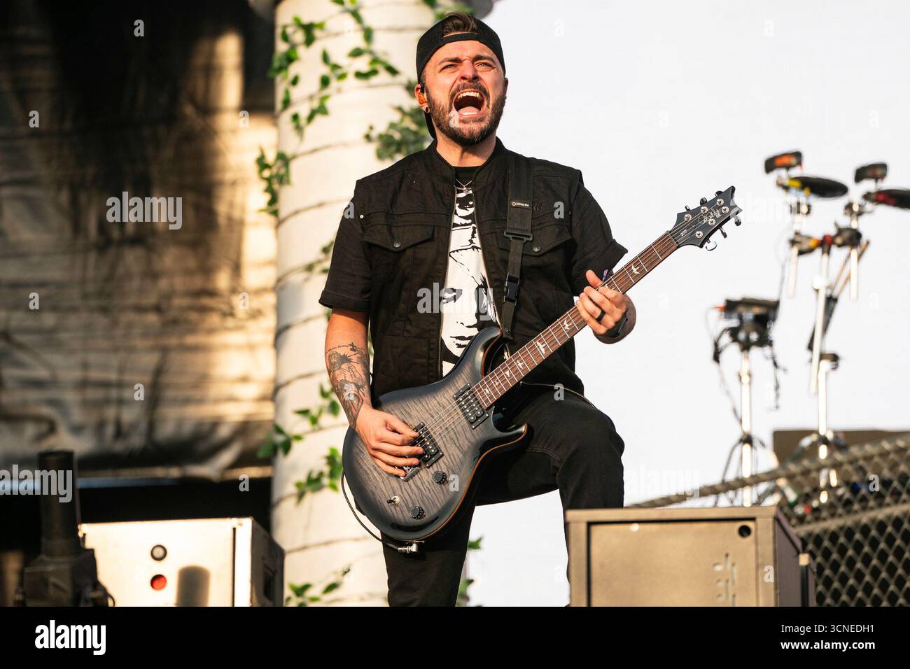 Dylan Bowman of I Prevail performs during Louder Than Life music ...