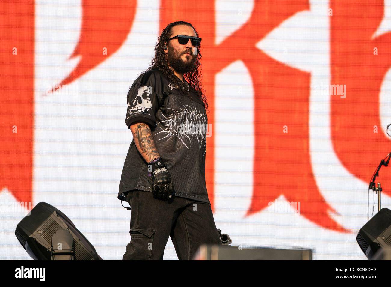 Eric Vanlerberghe of I Prevail performs during Louder Than Life music ...