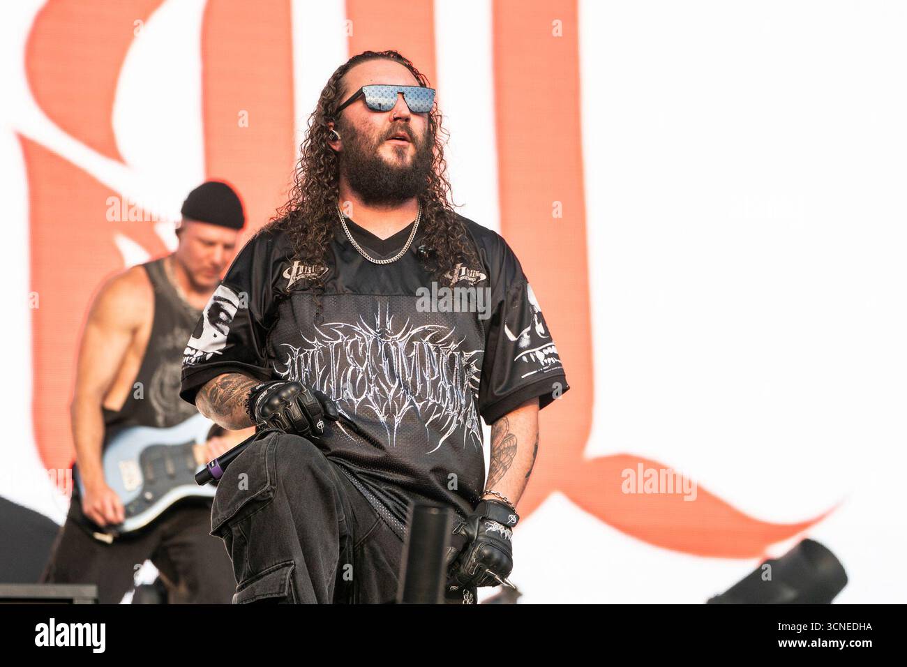 Eric Vanlerberghe of I Prevail performs during Louder Than Life music ...