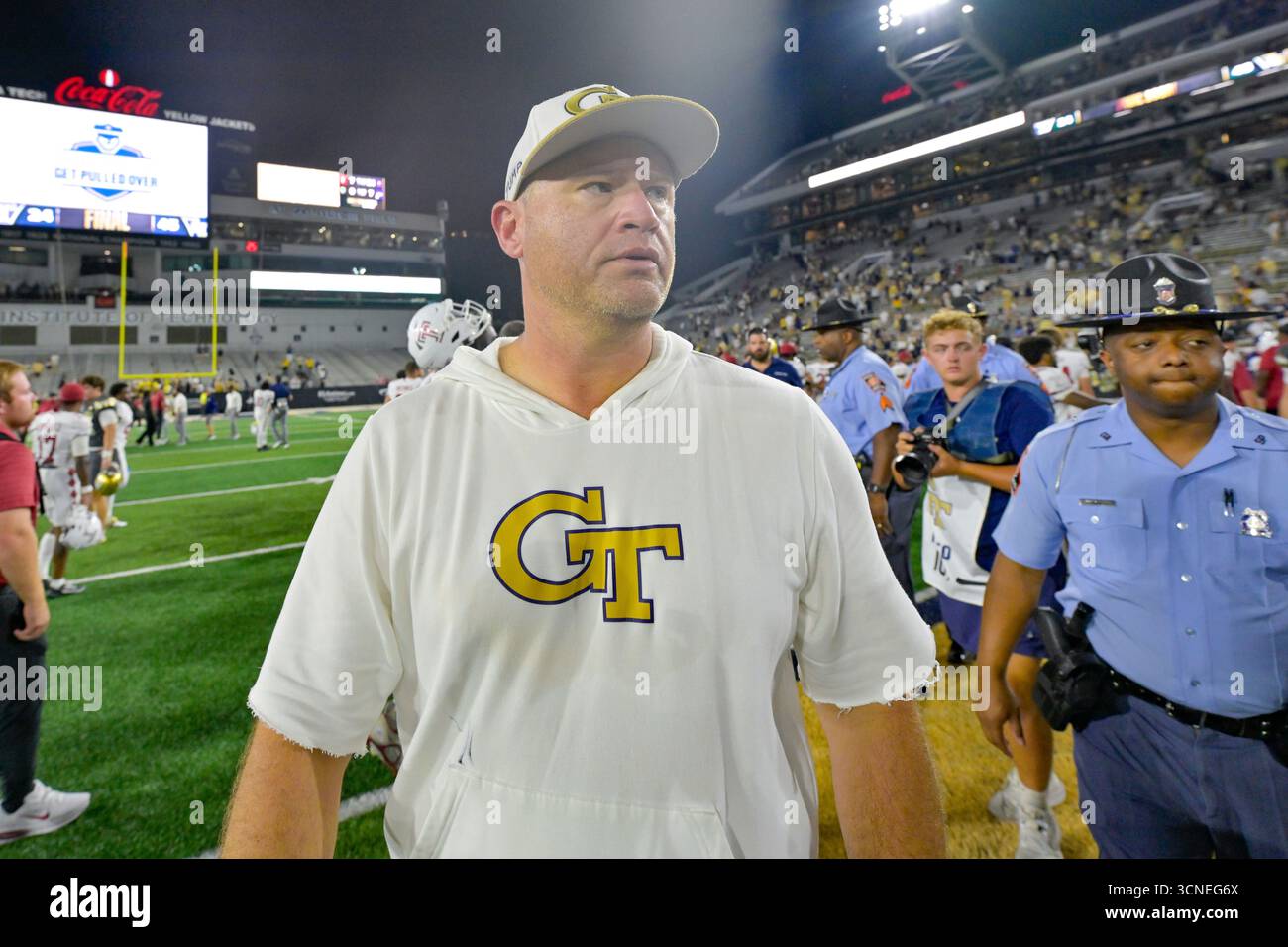 ATLANTA, GA - SEPTEMBER 20: Georgia Tech head coach Brent Key reacts ...
