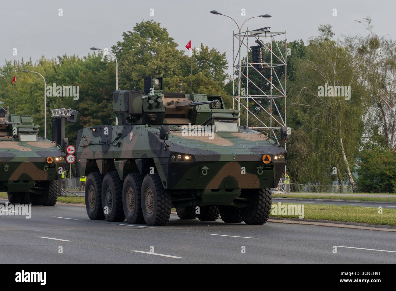 Polish servicemen present KTO Rosomak armored personnel carriers at ...
