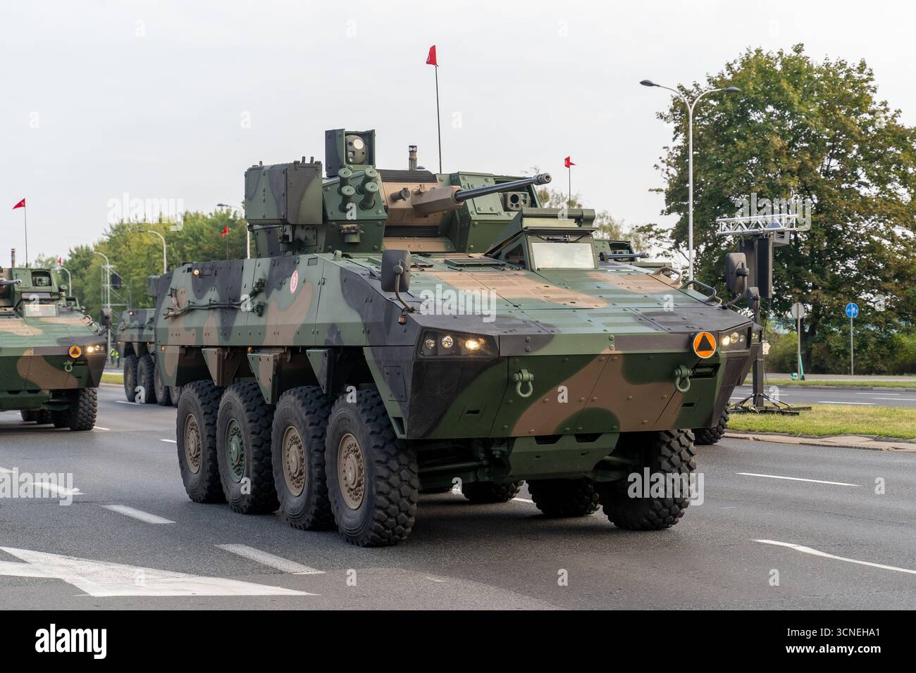 Polish servicemen present KTO Rosomak armored personnel carriers at ...