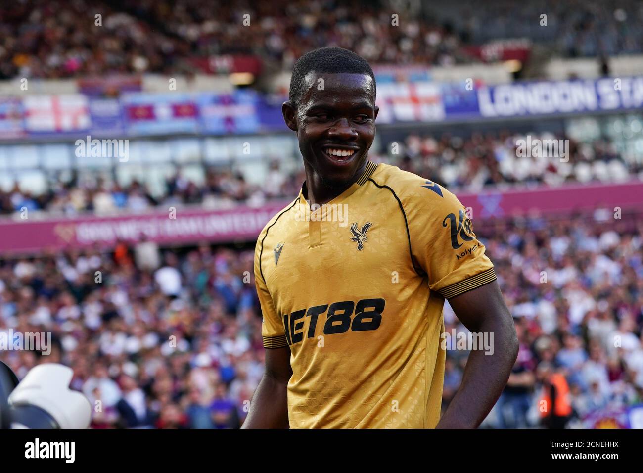 Tyrick Mitchell of Crystal Palace after goal to make it 1-2 during the ...