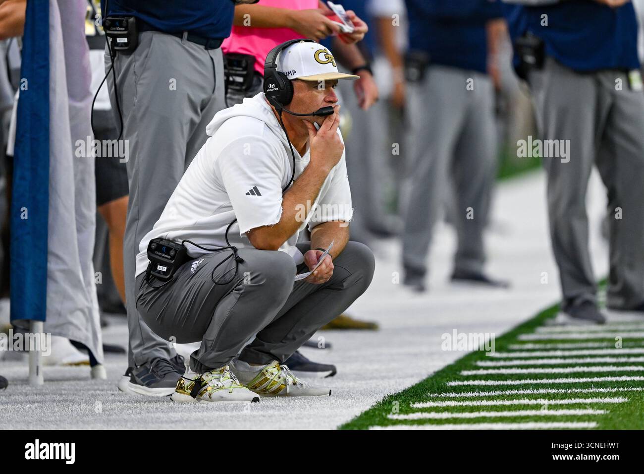 ATLANTA, GA - SEPTEMBER 20: Georgia Tech head coach Brent Key reacts ...