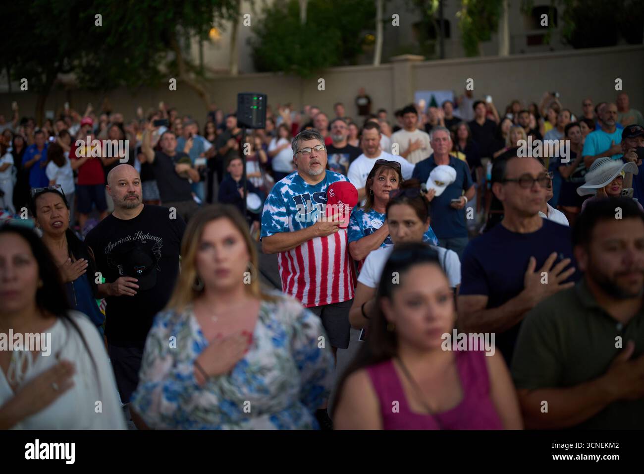 People visit a makeshift memorial for Charlie Kirk outside Turning ...