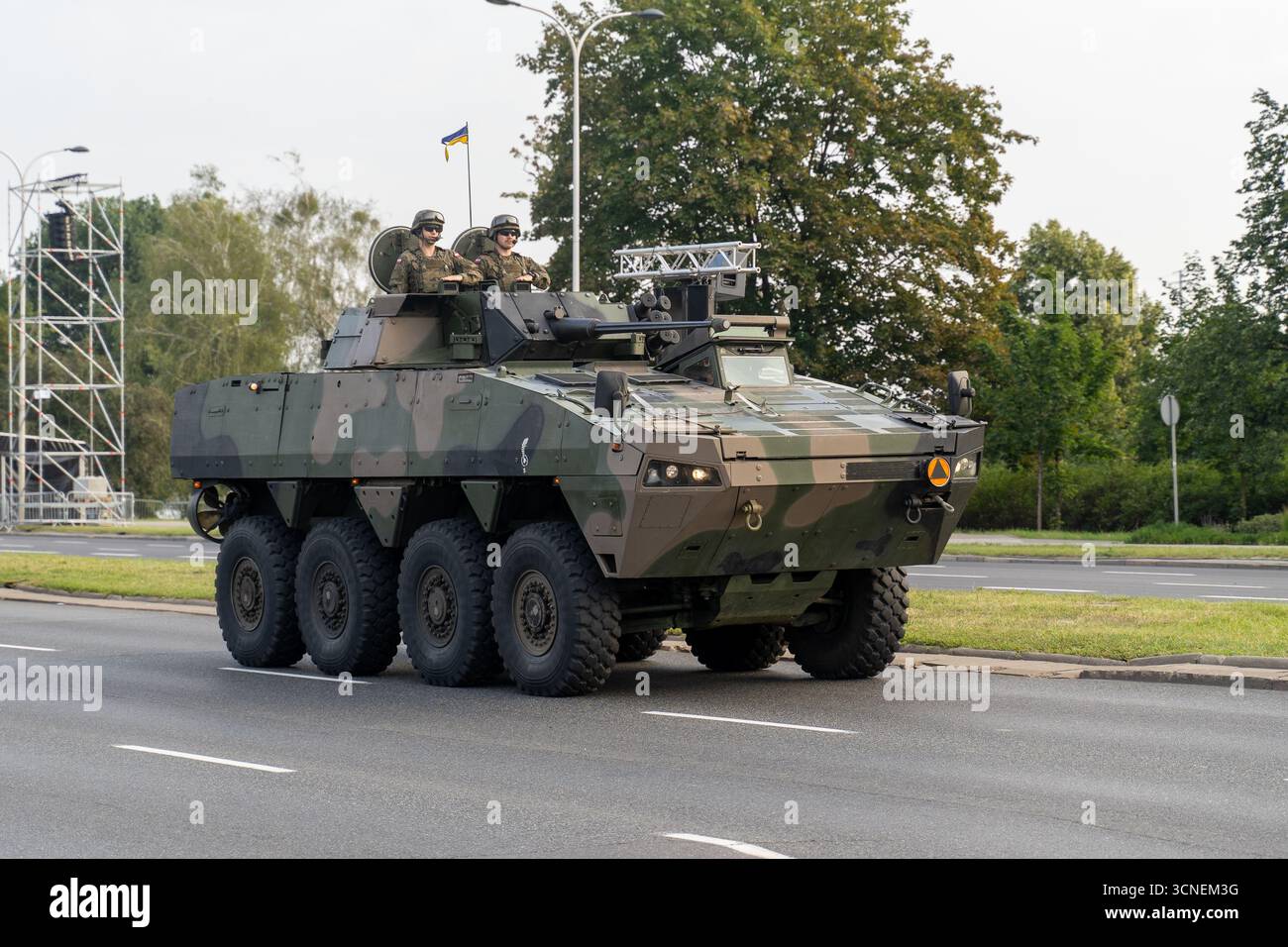 Polish servicemen present KTO Rosomak armored personnel carriers at ...