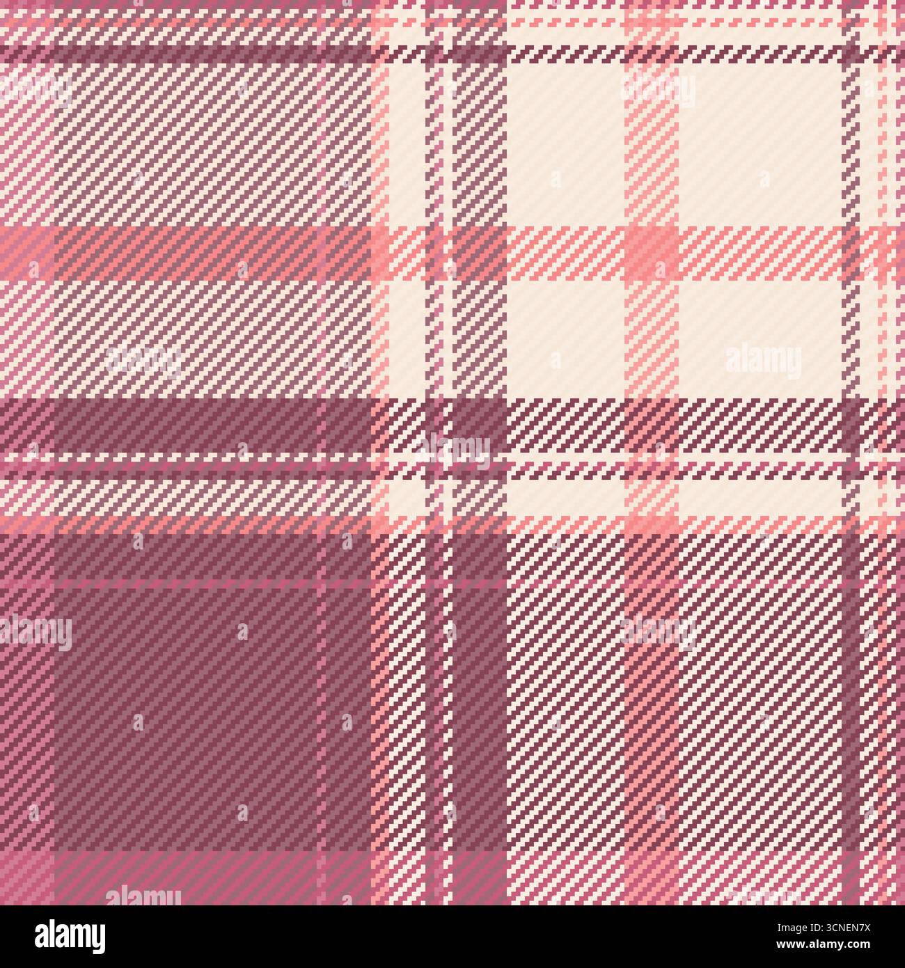 Classic plaid pattern in shades of pink, maroon, and cream. Textile ...