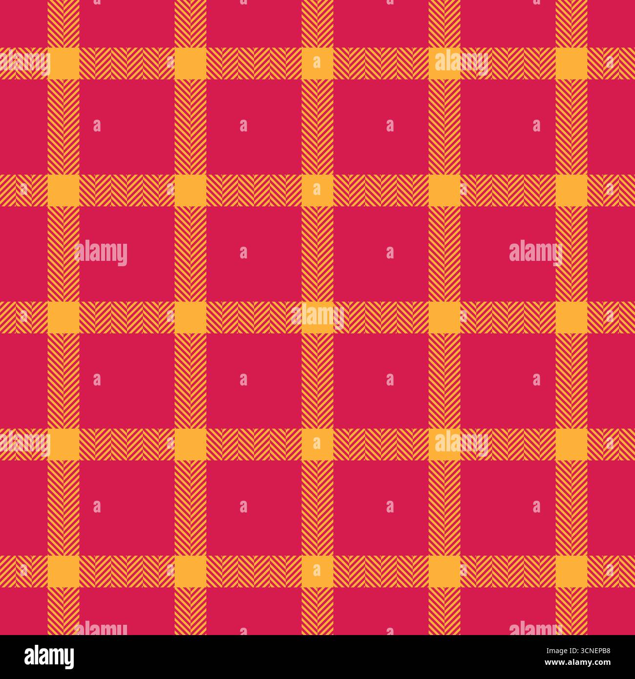 Bold plaid pattern in red gold. Classic design. Perfect for backgrounds ...