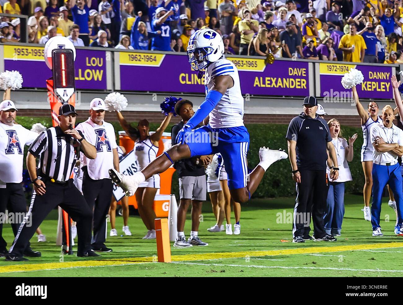September 20, 2025: BYU cornerback Evan Johnson (0) intercepts the ball ...