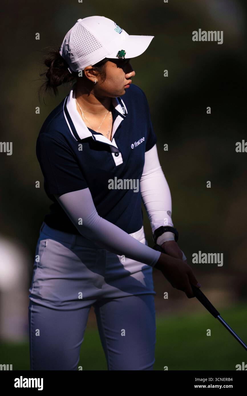 PEBBLE BEACH, CA - SEPTEMBER 20: Caroline Hoang looks on during round 2 ...