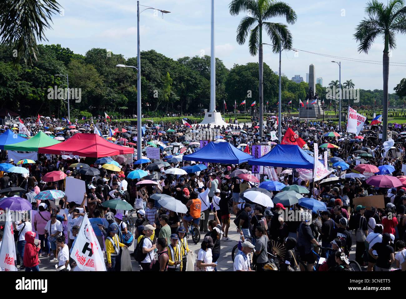 Protesters gather during an anti-corruption rally at Manila's Rizal ...