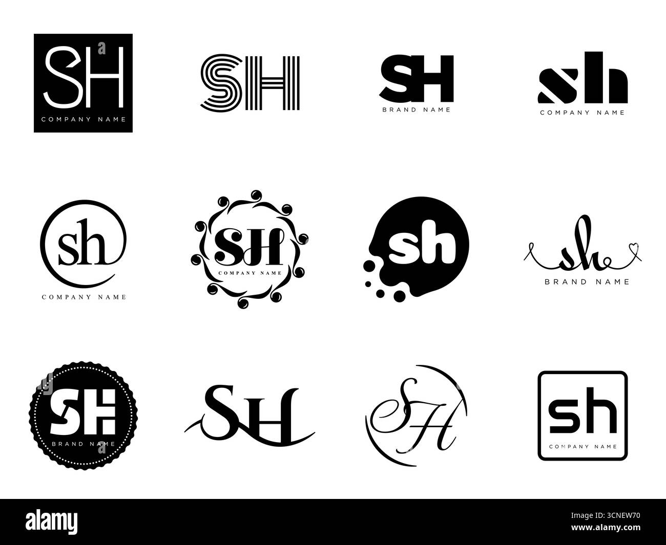 Label font sample design Cut Out Stock Images & Pictures - Alamy