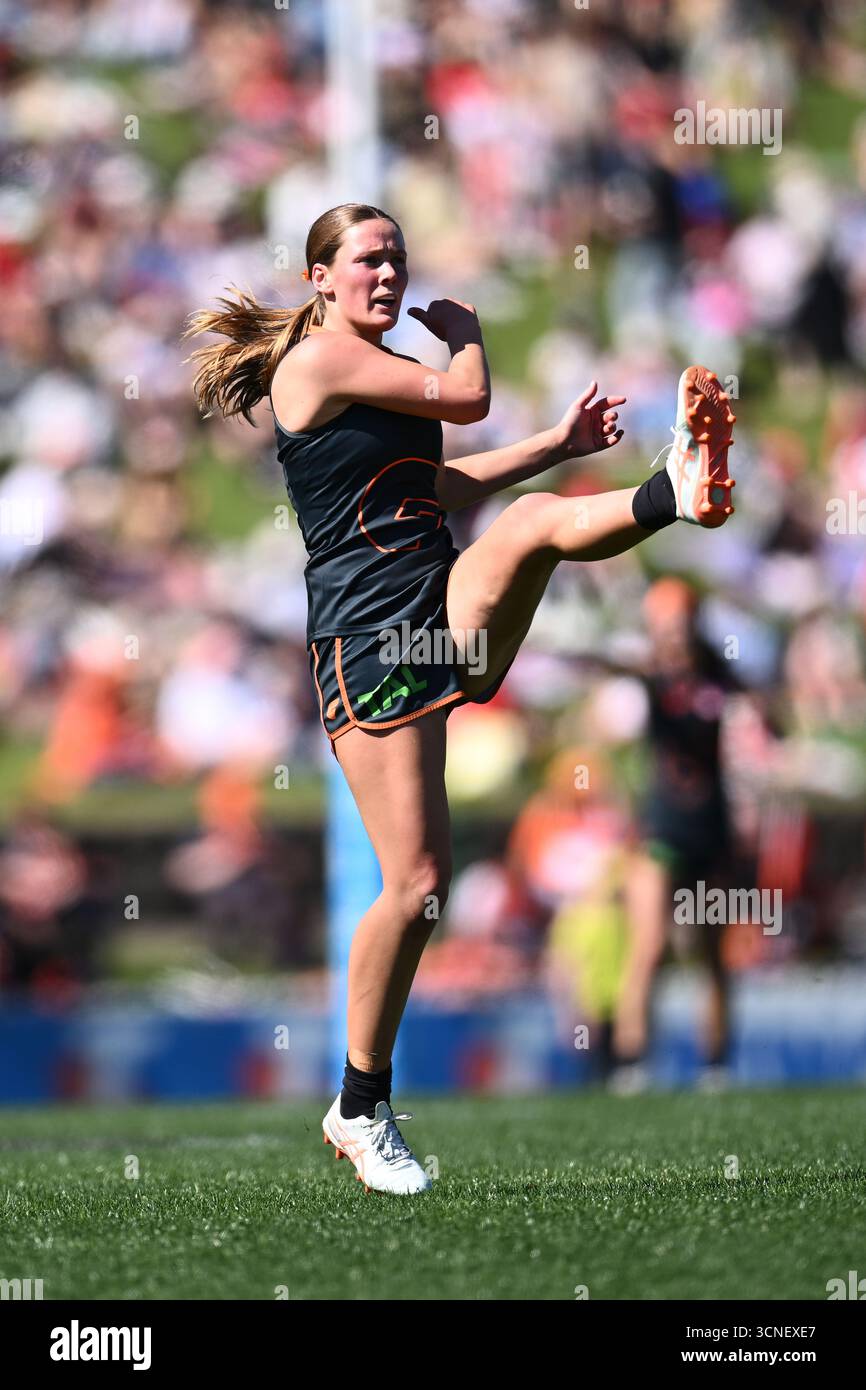 Jessica Doyle of the Giants during the AFLW Round 6 match at Henson ...