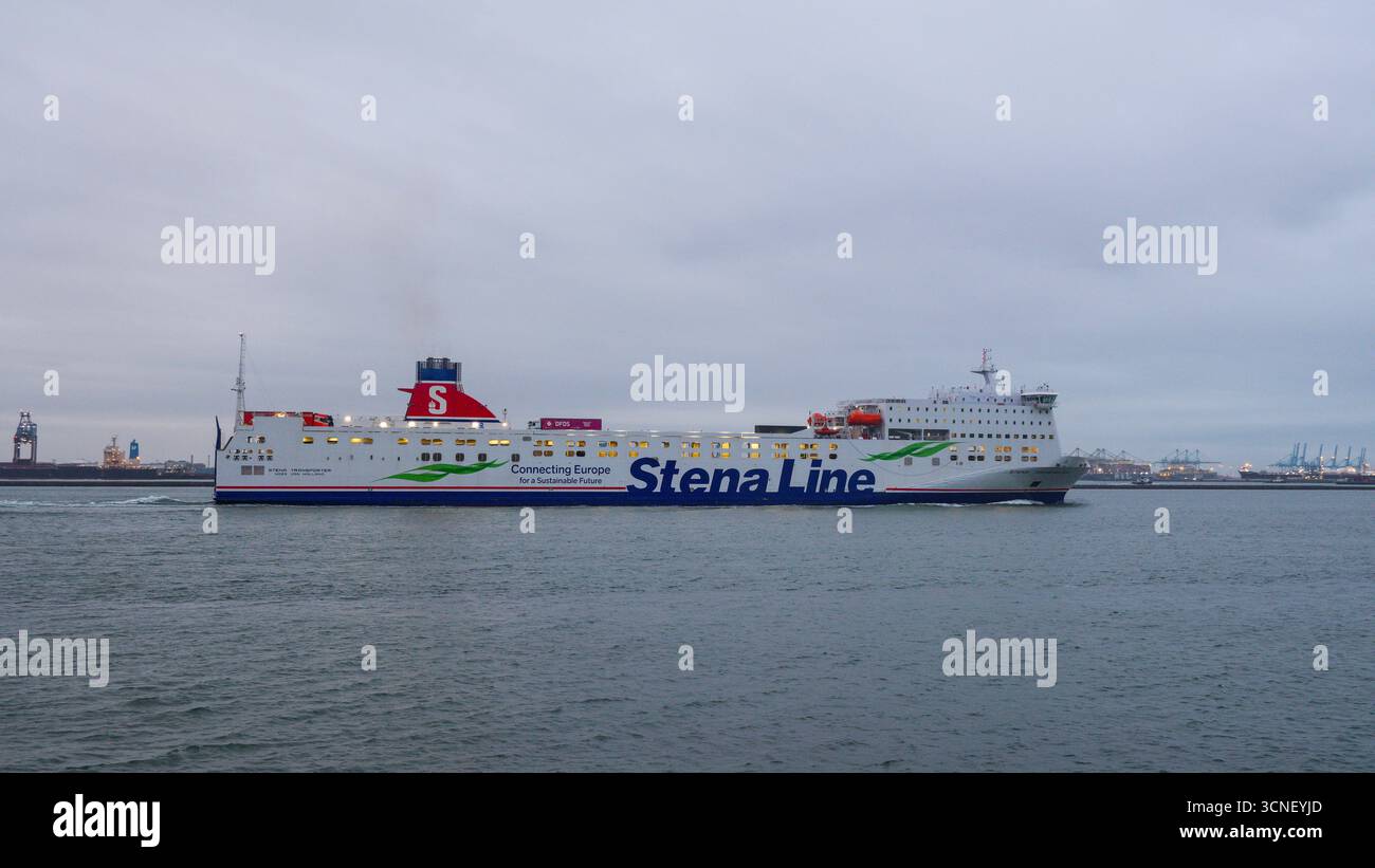 THE HAGUE, NETHERLANDS - SEPTEMBER 14, 2025 - Stena Line ferry ...
