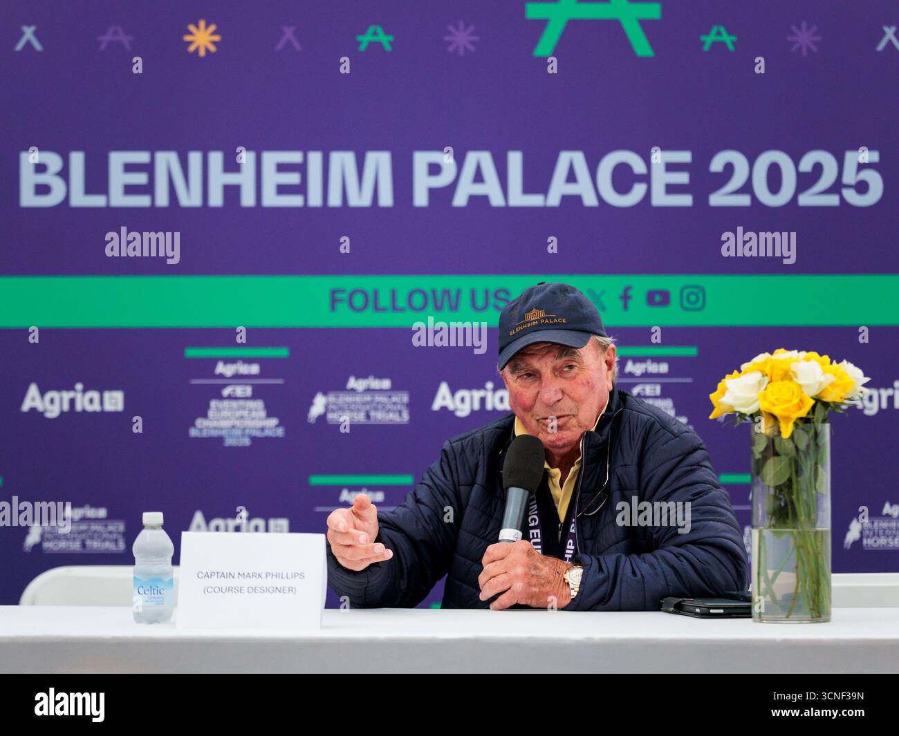 Course designer Captain Mark Phillips during the press conference after ...