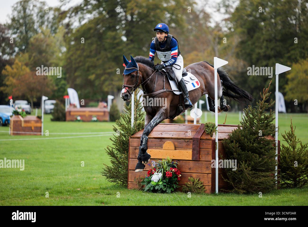 Luc Chateau of France riding Cocorico De L'ebat during the cross ...