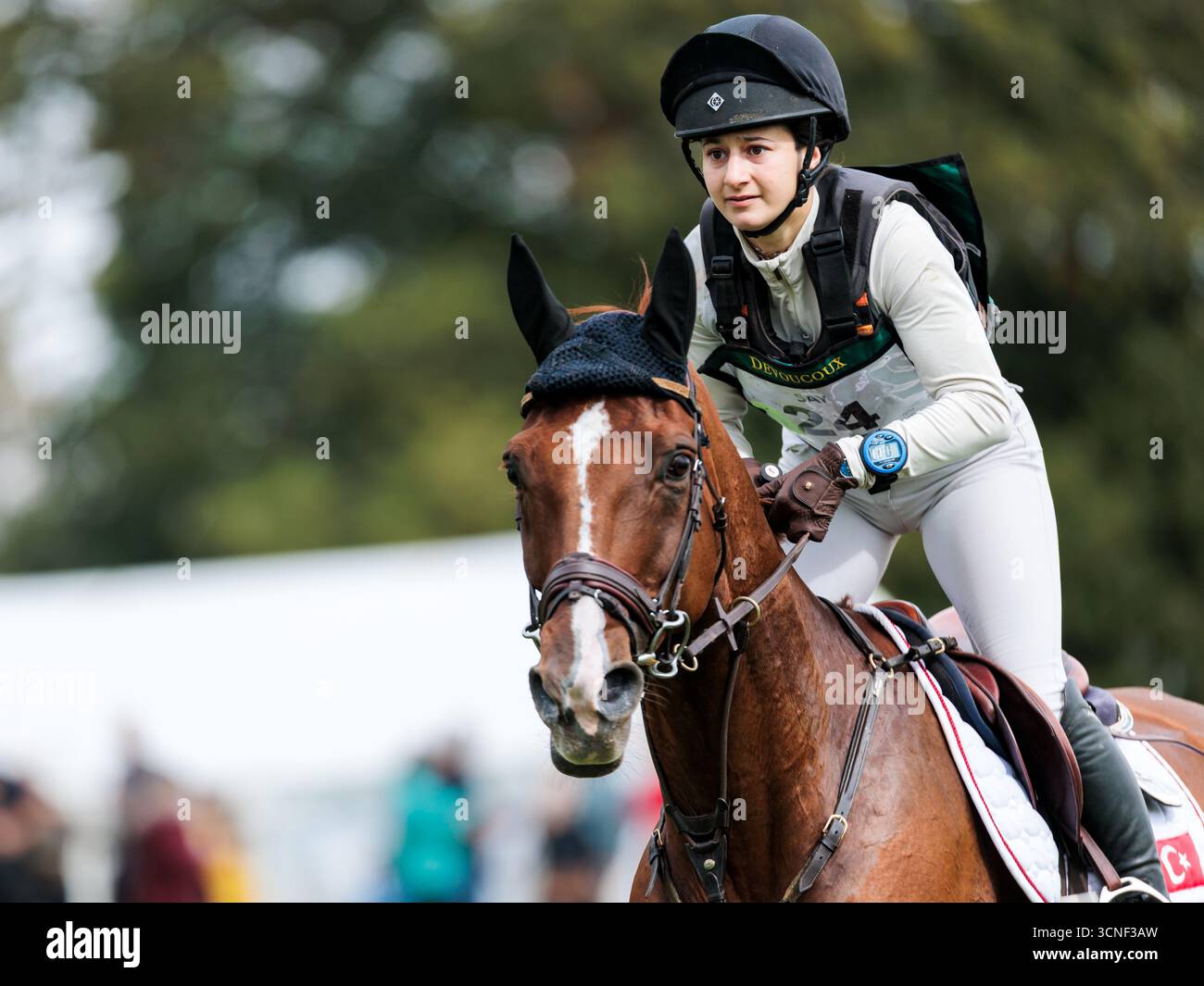 Kumru Say of Turkey riding Baladin De L'ocean Ja during the cross ...