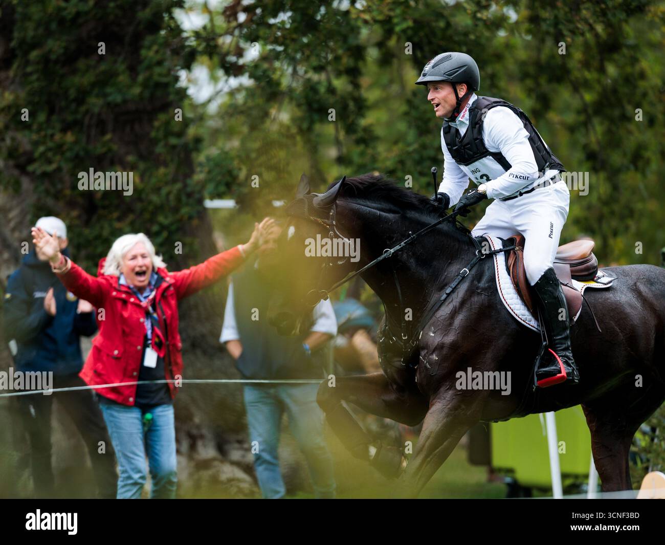 Michael Jung of Germany riding Fischerchipmunk Frh during the cross ...