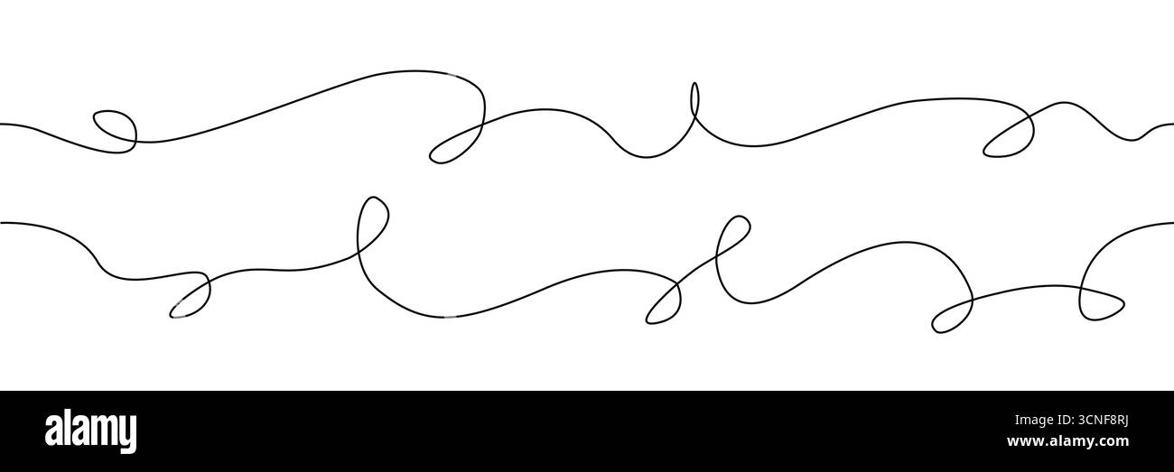Dual Continuous Line Drawing with Elegant Loops and Motion Stock Vector ...