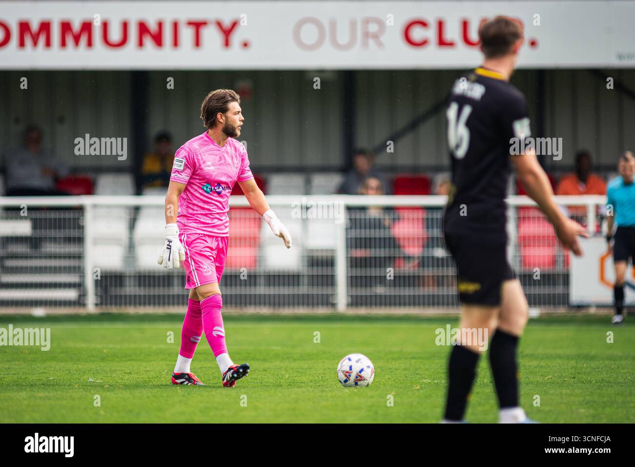 Brackley, UK. 20th Sep, 2025. Jack Simms (1 Sutton United) in action ...