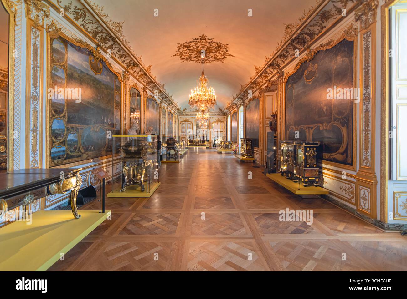 Chantilly, France - 07 August 2024: Inside the castle of Chantilly ...