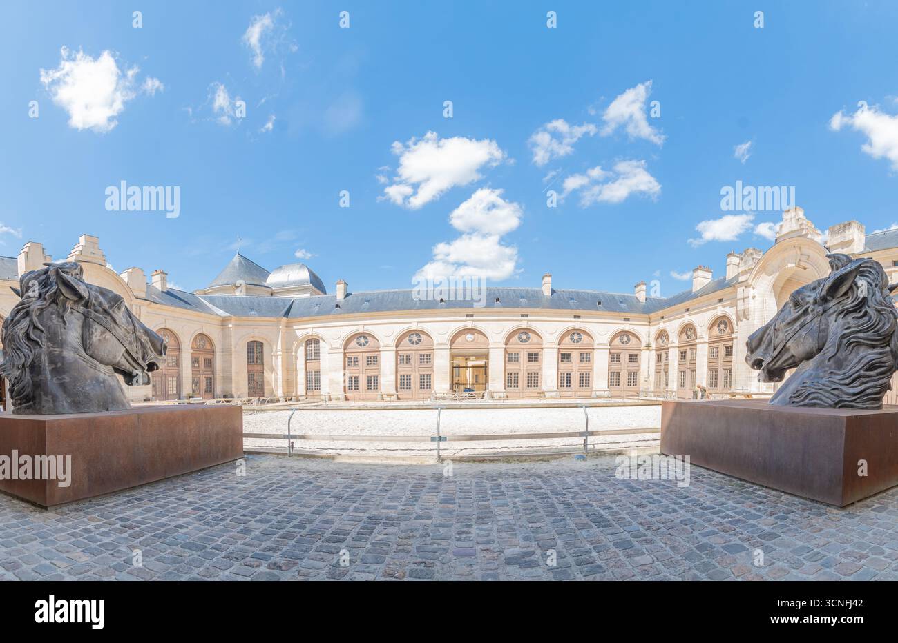 Chantilly, France - 07 August 2024: Grand stables of the castle of ...