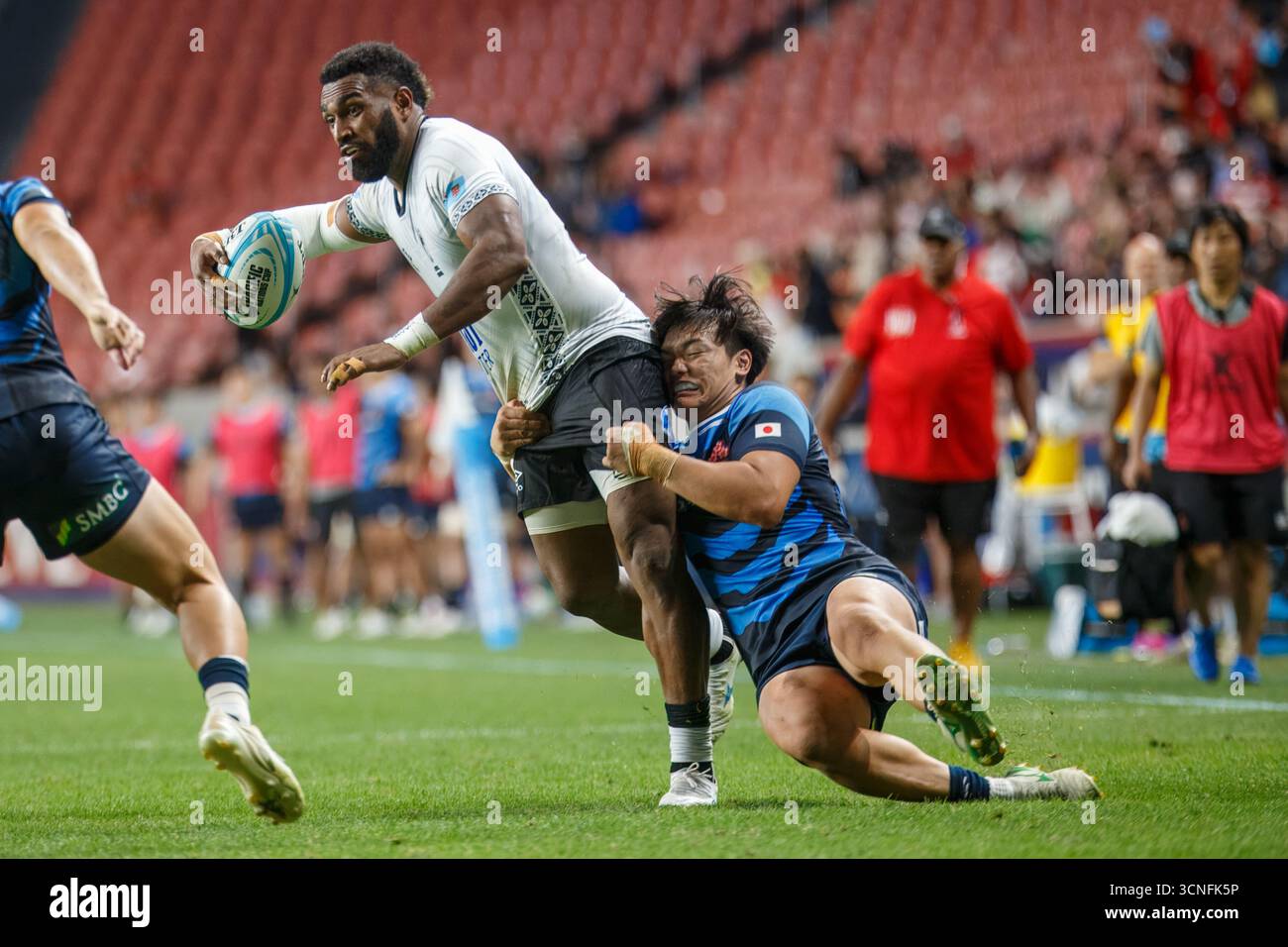 September 20, 2025, Sandy, Utah, USA: JOJI NASOVA of Fiji is dragged ...