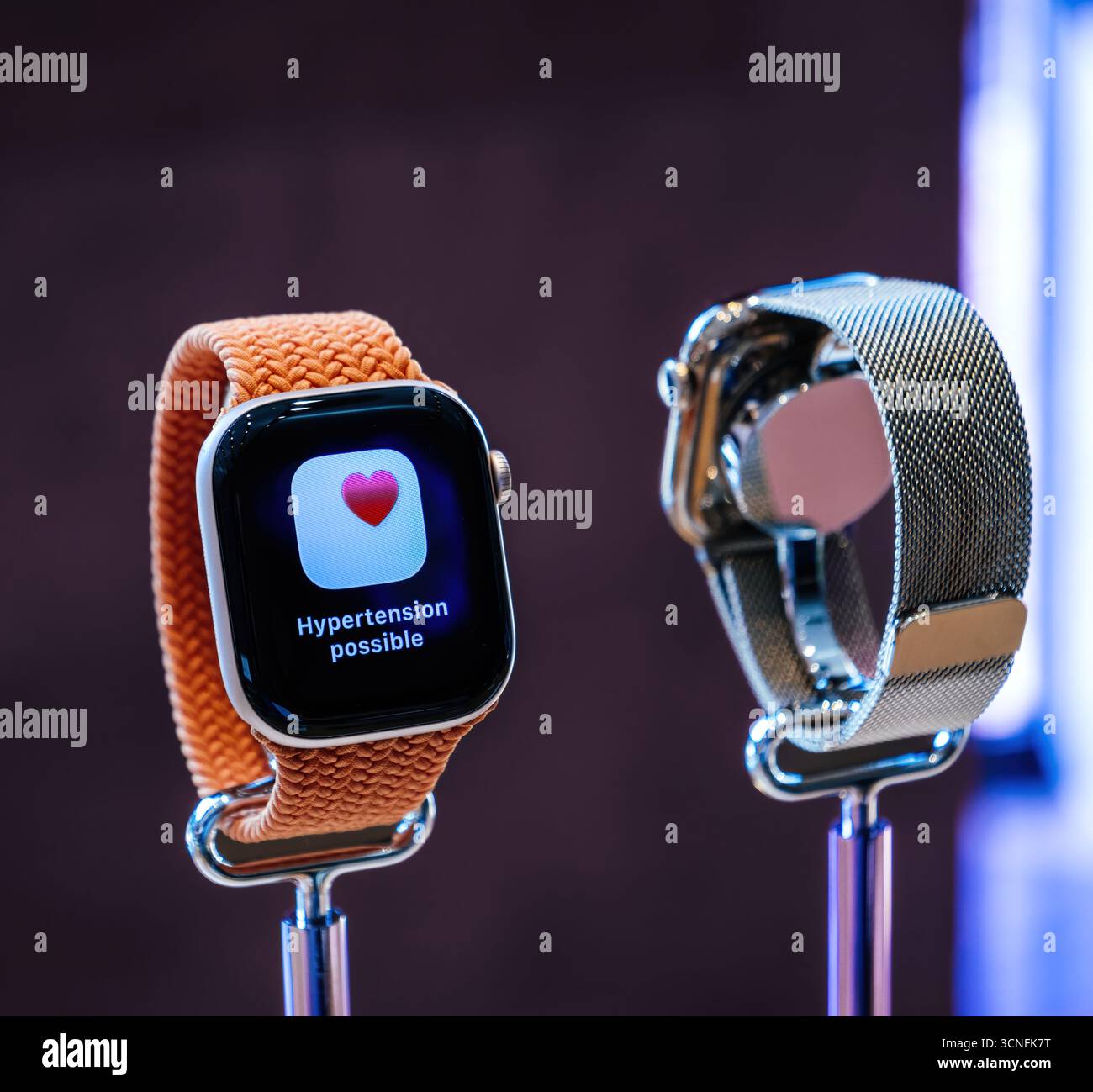 Paris, France - Sep 19, 2025: Close-up of the Apple Watch Series 11 on ...