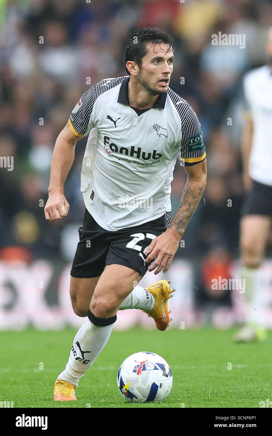 Derby County's Lewis Travis during the Sky Bet Championship match at ...