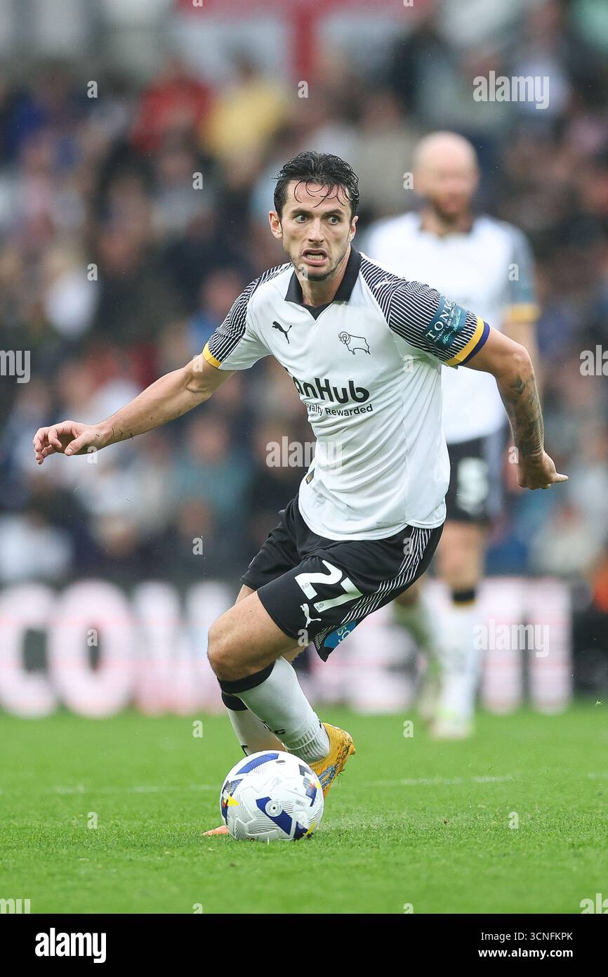 Derby County's Lewis Travis during the Sky Bet Championship match at ...
