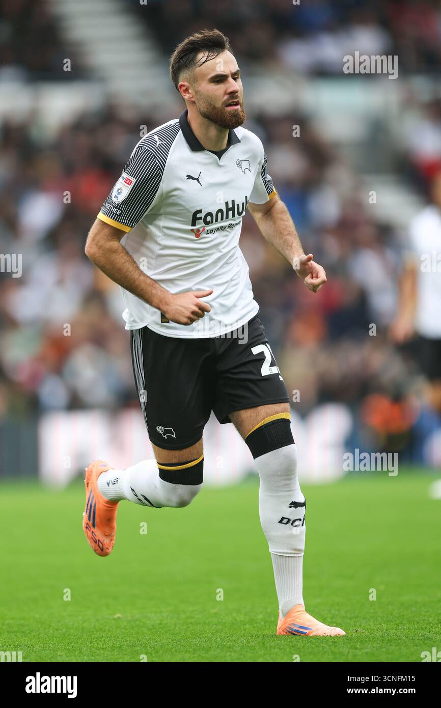 Derby County's Ben Brereton Diaz during the Sky Bet Championship match ...