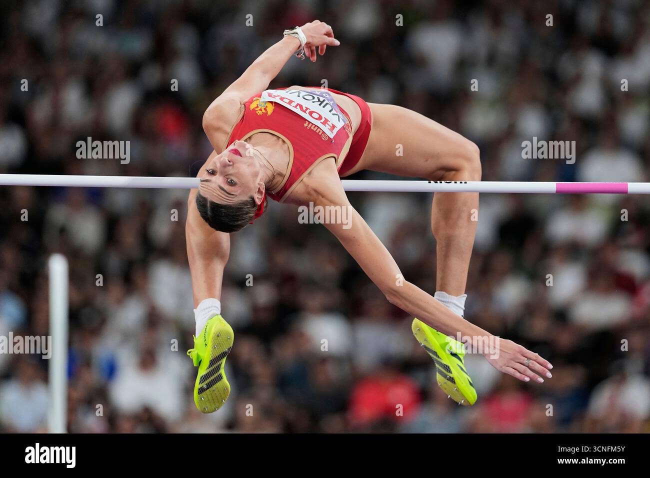 Montenegro's Marija Vukovic competes in the women's high jump final at ...