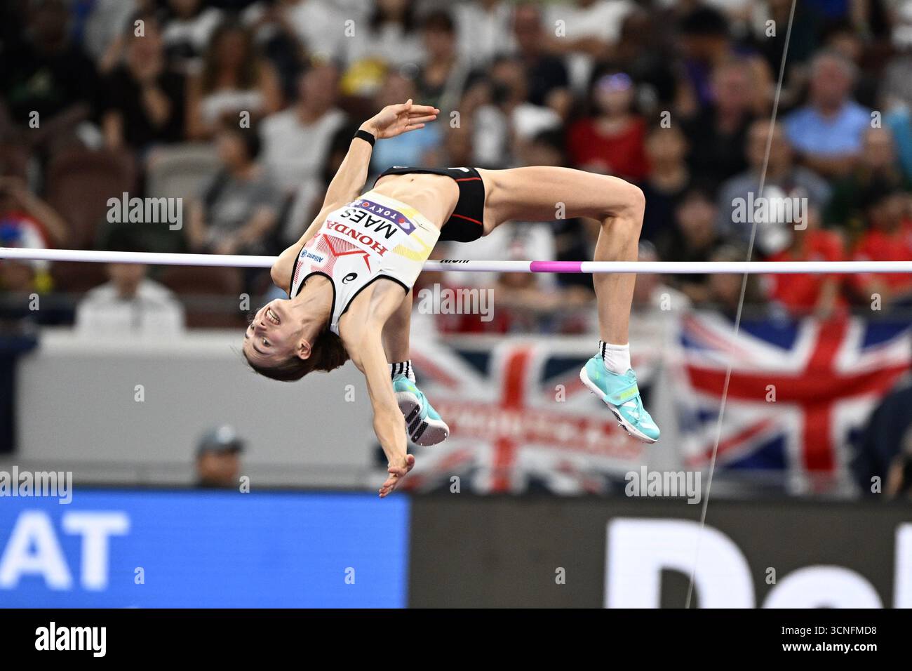 Belgian Merel Maes pictured during the High Jump women final, at the ...