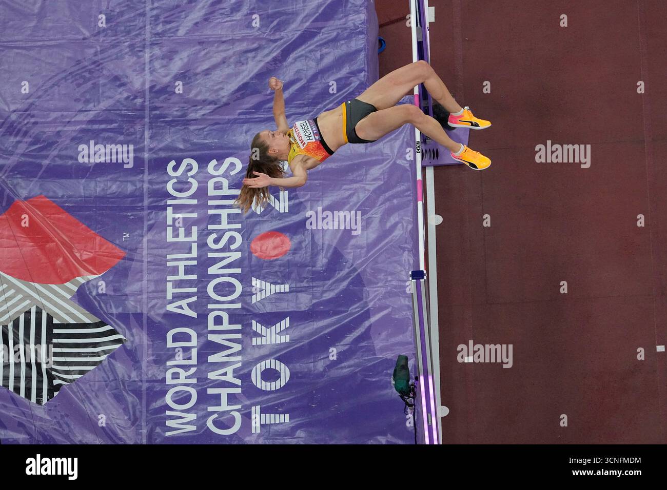 Germany's Christina Honsel competes in the women's high jump final at ...
