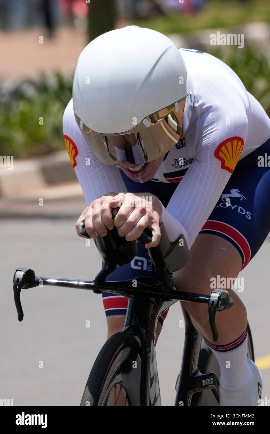 Britain's Anna Henderson competes, during the women's elite individual ...