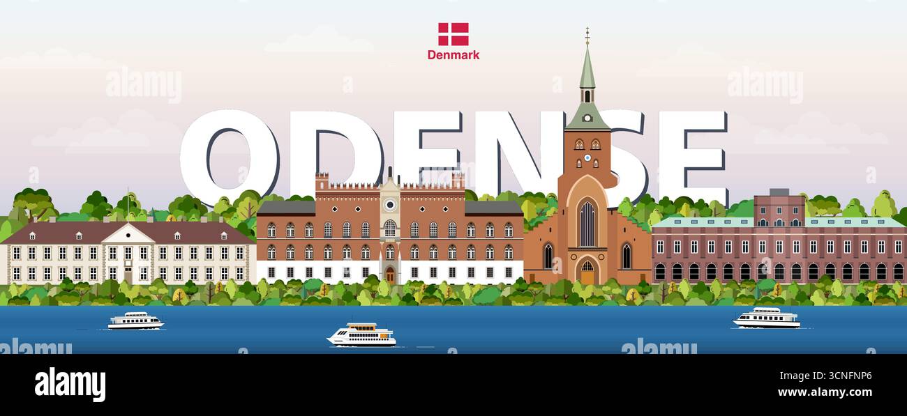 Odense cityscape Stock Vector Images - Alamy