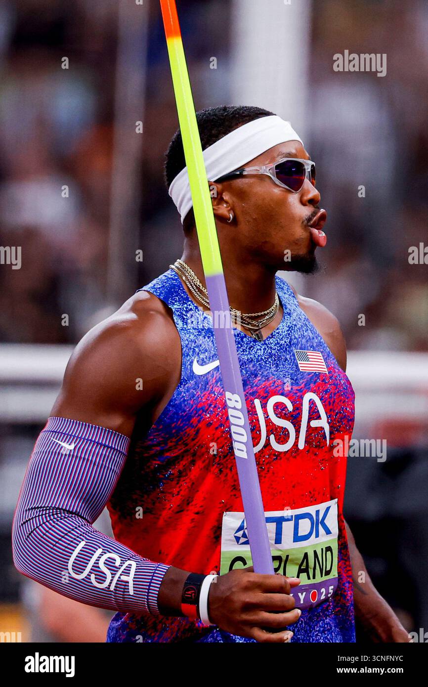 Kyle Garland of United States of America competing in the Decathlon Men ...