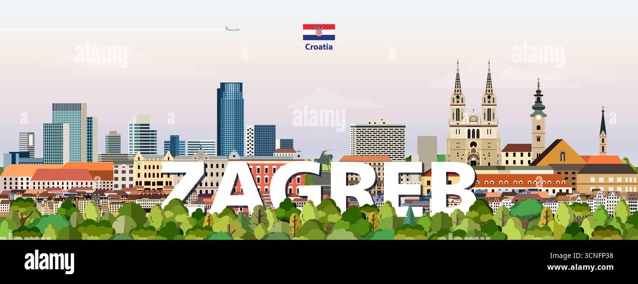 Croatia travel poster Stock Vector Images - Alamy