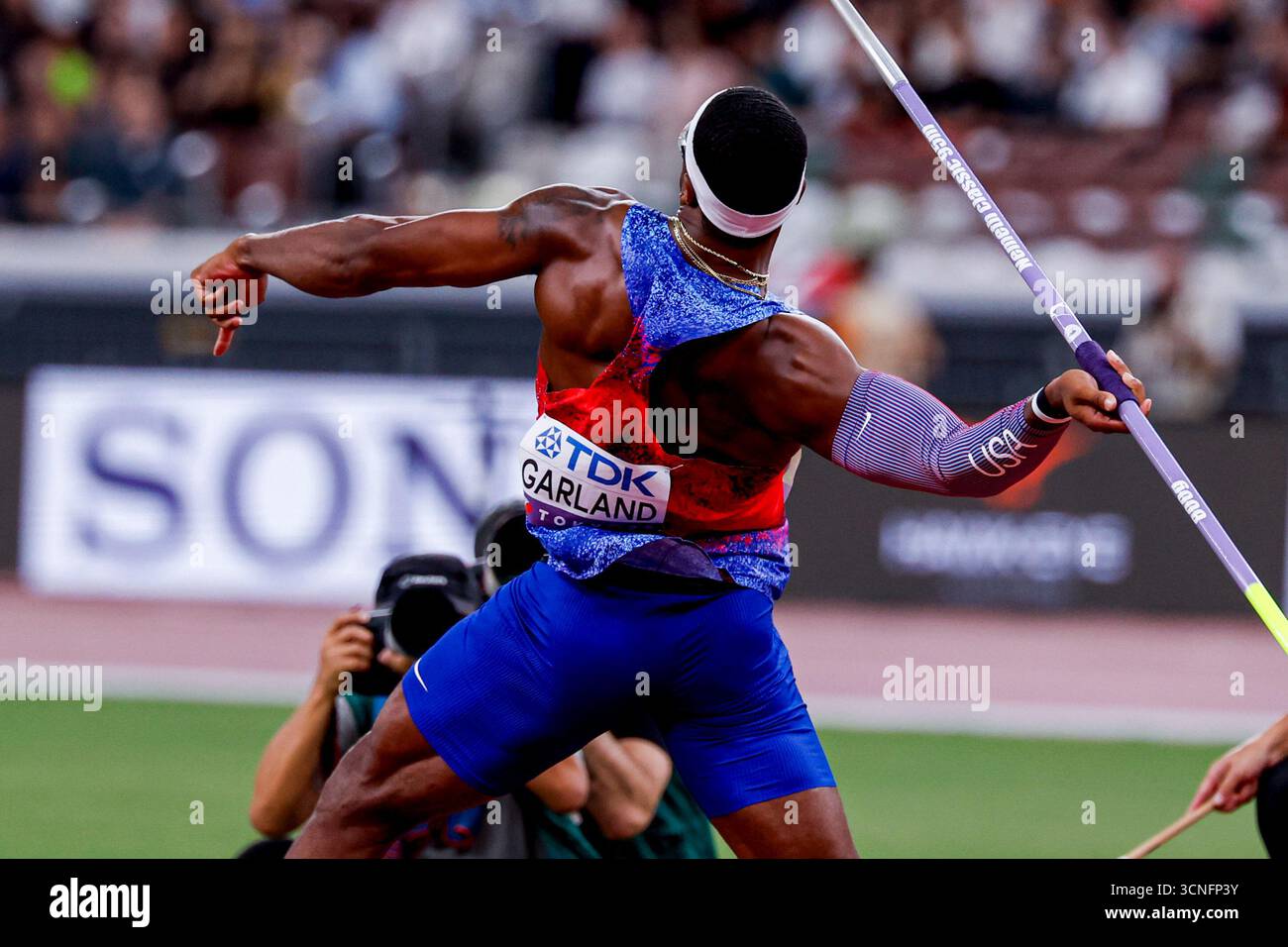 Kyle Garland of United States of America competing in the Decathlon Men ...