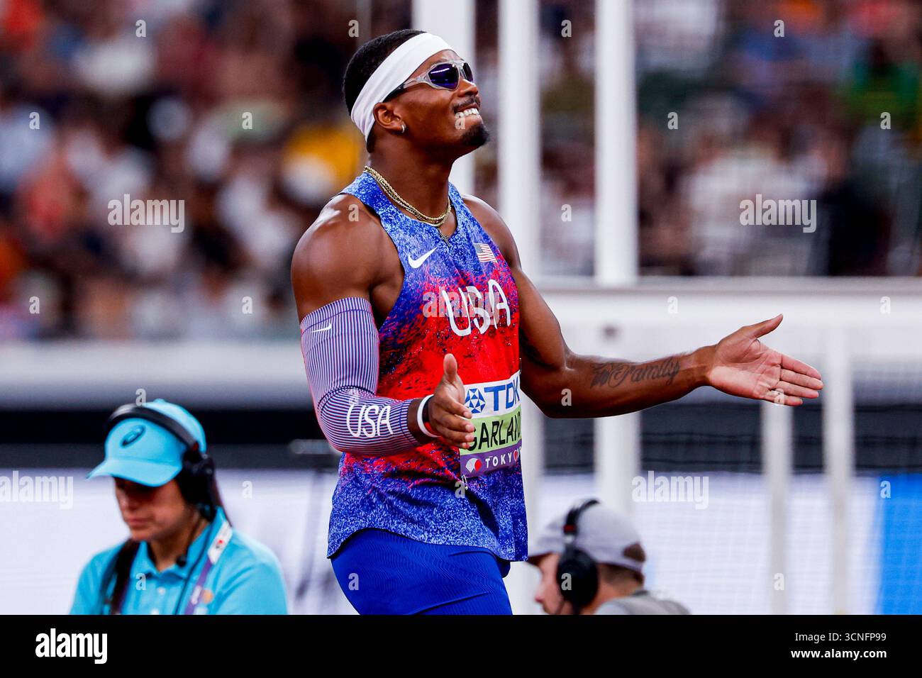 Kyle Garland of United States of America competing in the Decathlon Men ...