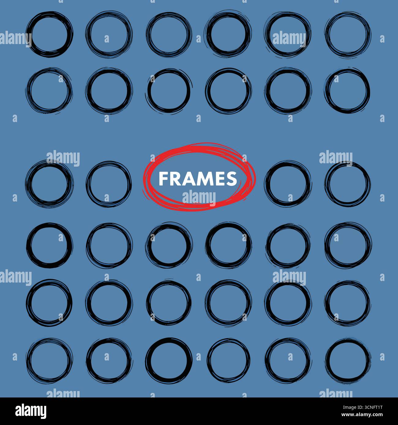 Grunge rough oval frame Stock Vector Images - Alamy