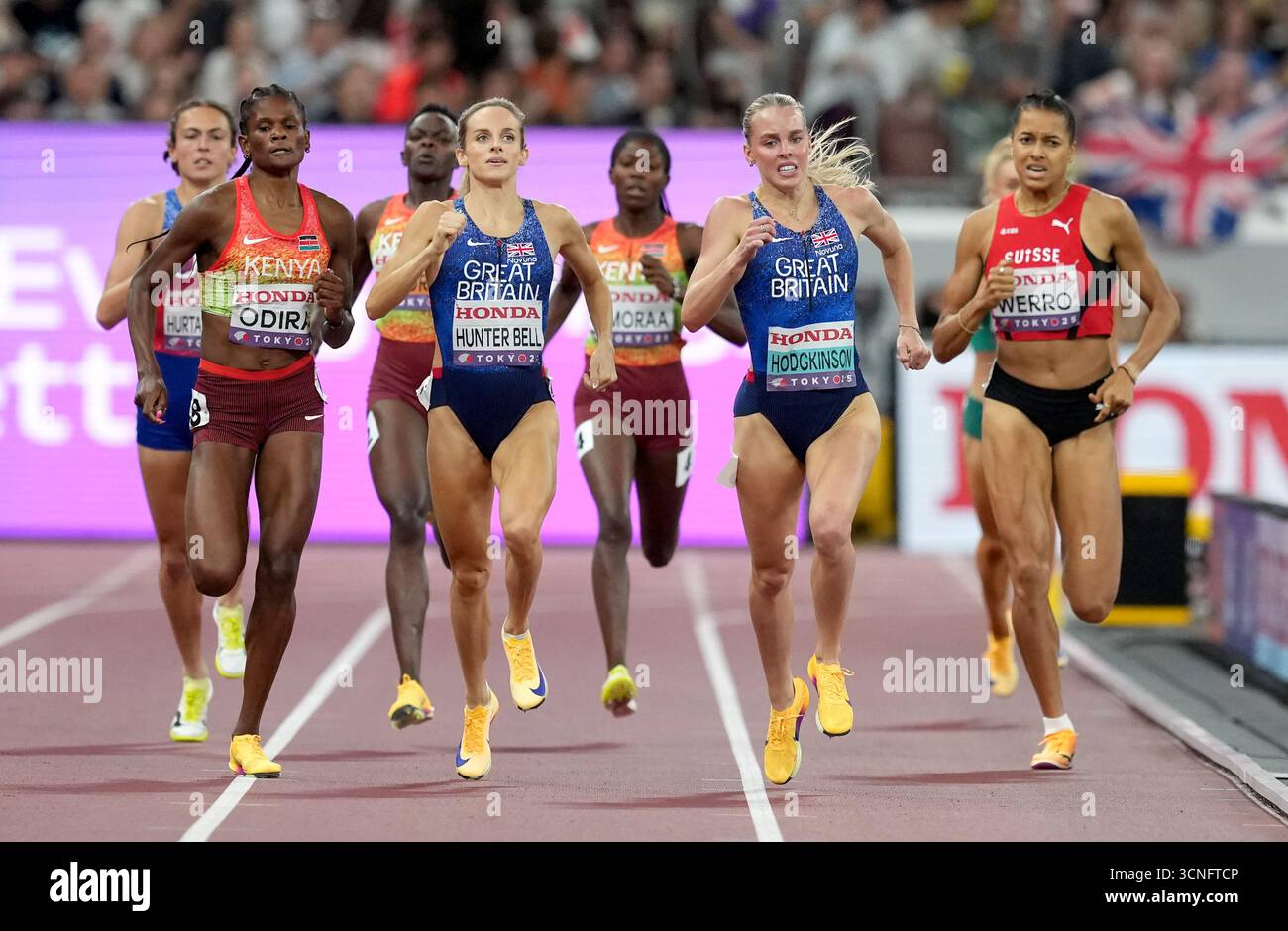 Great Britain's Georgia Hunter Bell and compatriot Keely Hodgkinson ...