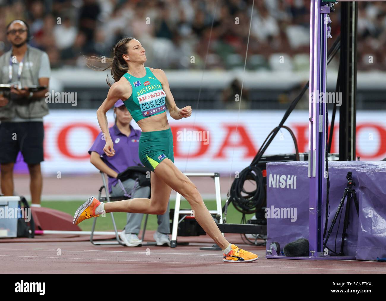 Nicola OLYSLAGERS of Australia performs during the Women's High Jump ...